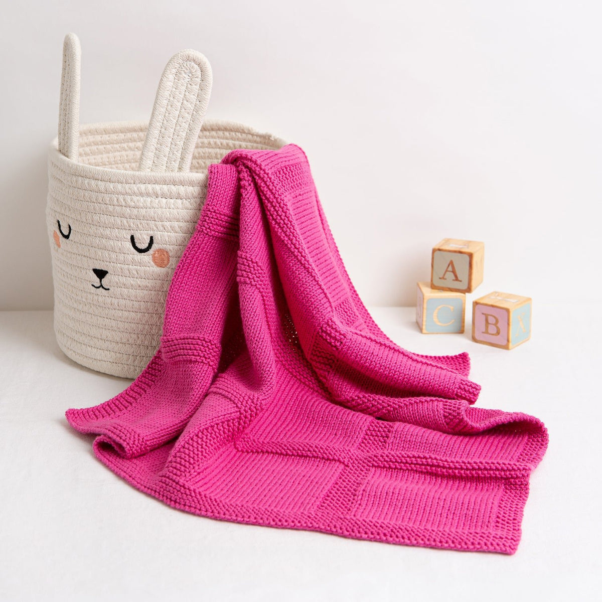 Baby Cotton Blanket Knitting Kit | Wool Couture