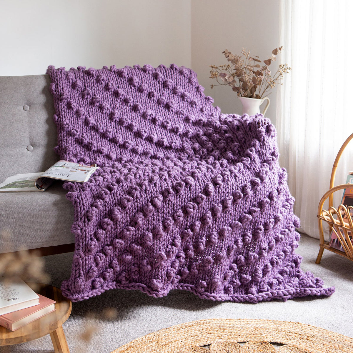 Big Bobble Blanket Knitting Kit | Wool Couture