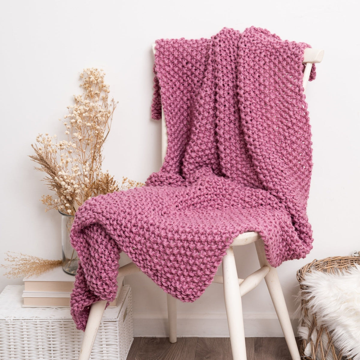 Blossom Blanket | Beginners Knitting Kit | Wool Couture Company
