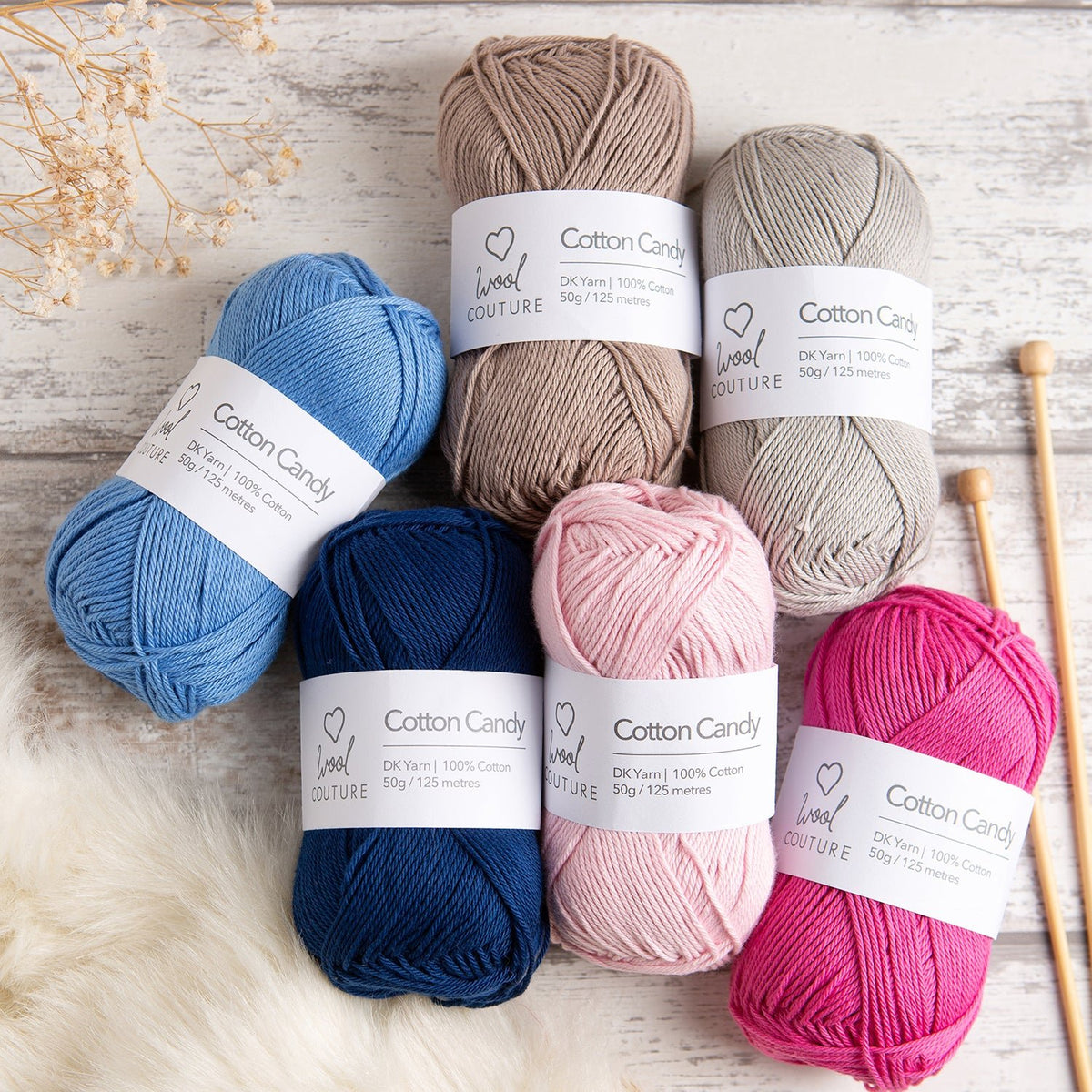 Cotton Candy Yarn Bundle - 5 Balls | Wool Couture