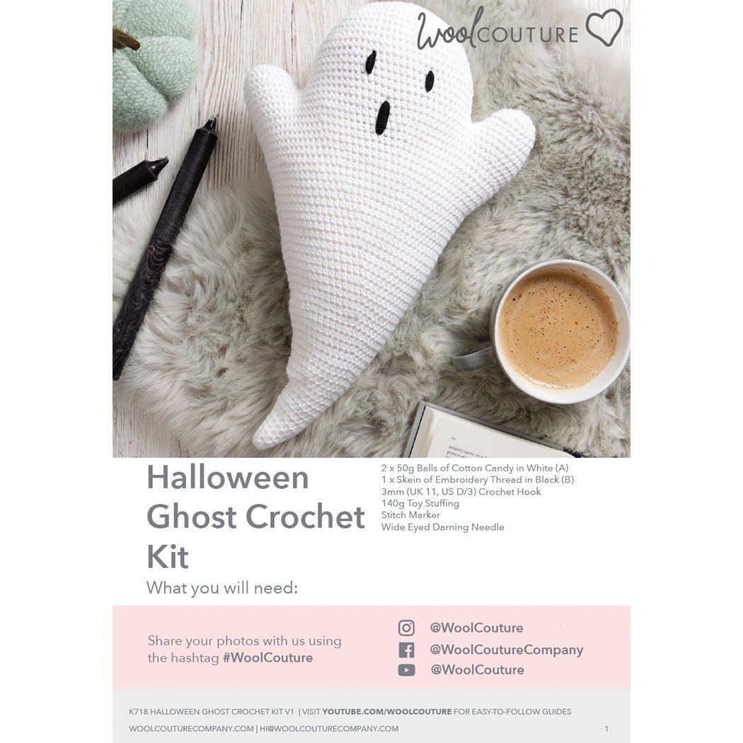 Crochet PDF Pattern - Halloween Ghost– Wool Couture