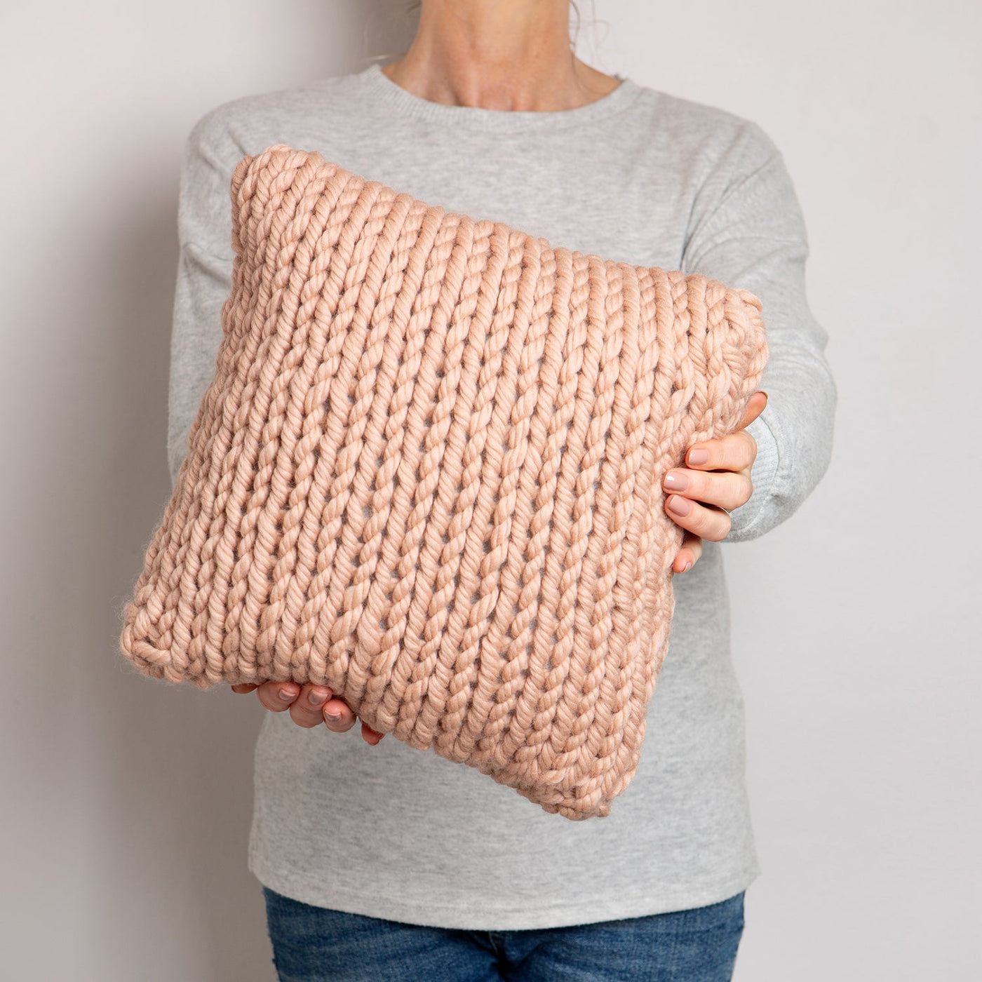 Cuddle Up Cushion Knitting Kit - 2 in 1 Beginner Pattern | Wool Couture