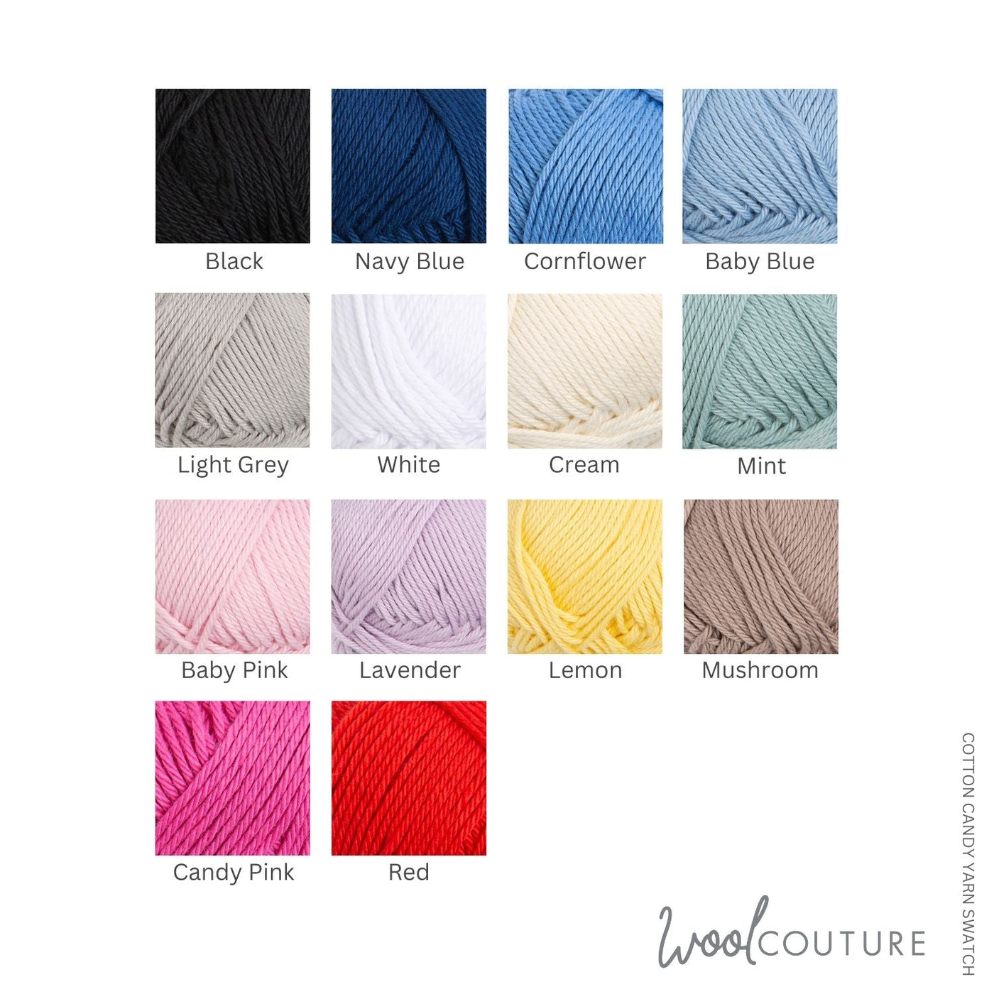 Cotton Candy Yarn 50g Ball | 100 % Cotton DK Yarn– Wool Couture