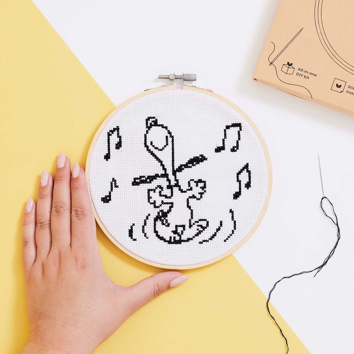 Snoopy Dance Cross Stitch Kit | Wool Couture