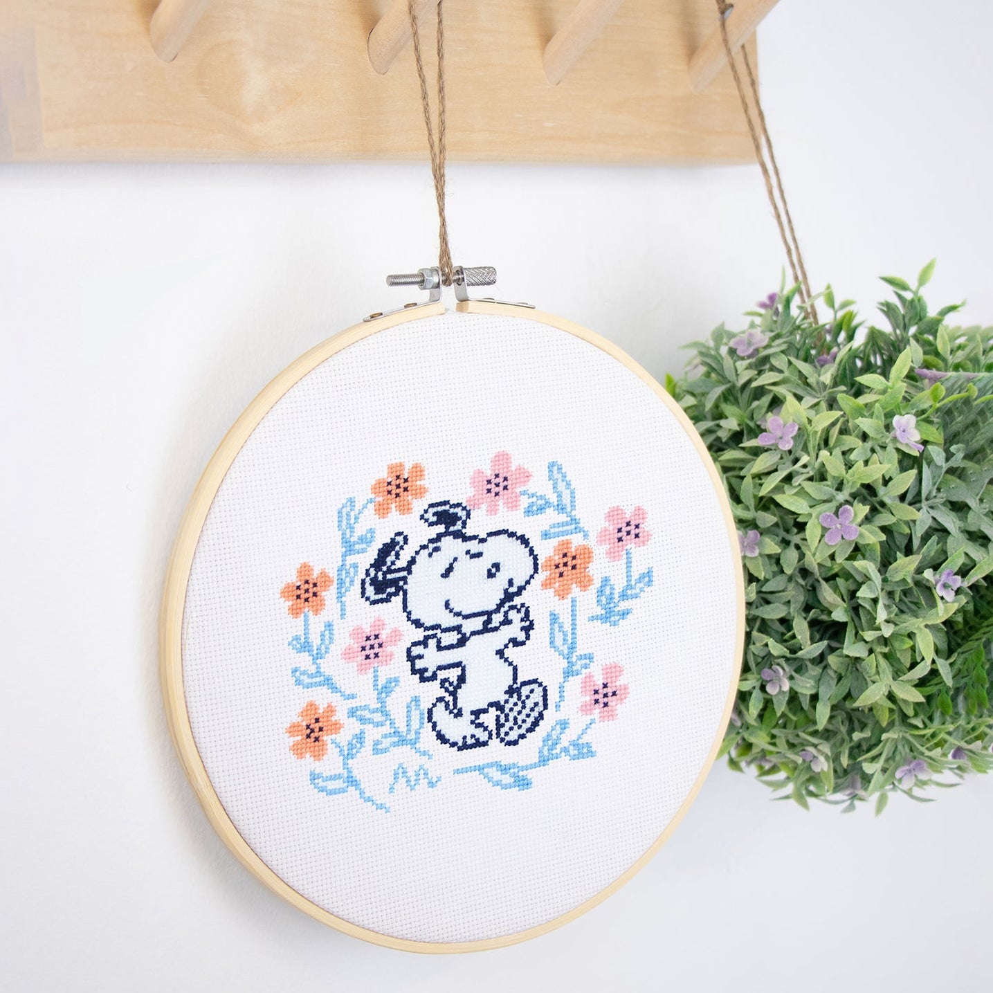Snoopy Dancing Cross Stitch Kit | Wool Couture