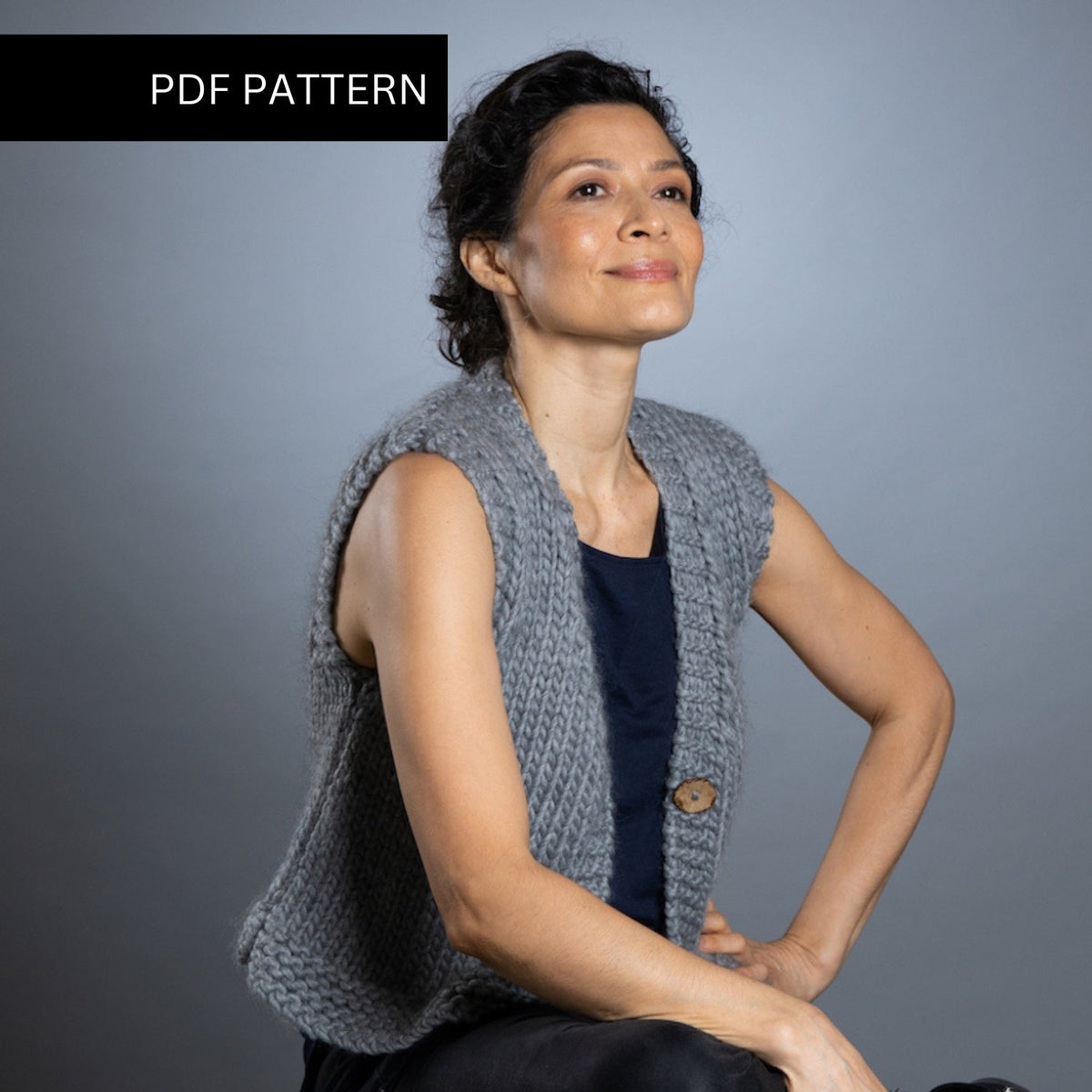 Waistcoat Knitting Pdf Pattern Wool Couture