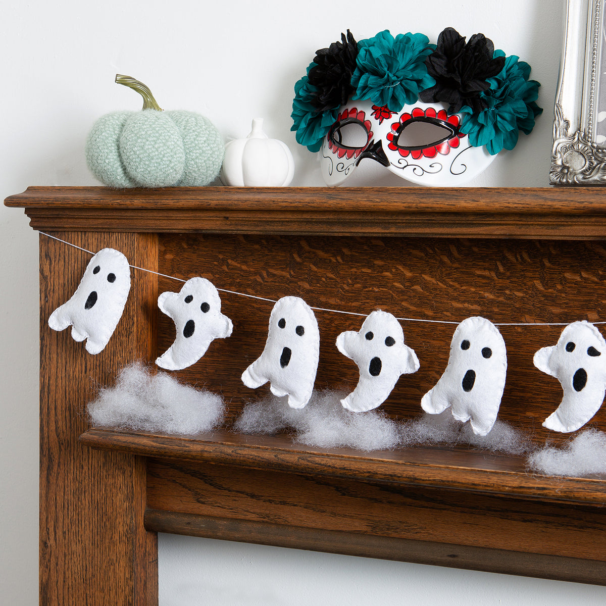 Ghost Party Halloween Bunting Felt Craft Kit | Wool Couture Company