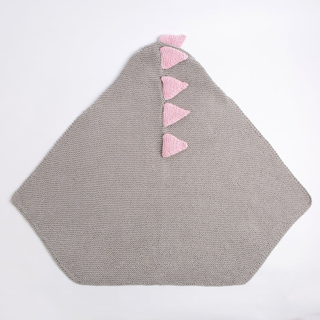 Baby Dinosaur Hooded Blanket Knitting Kit | Wool Couture