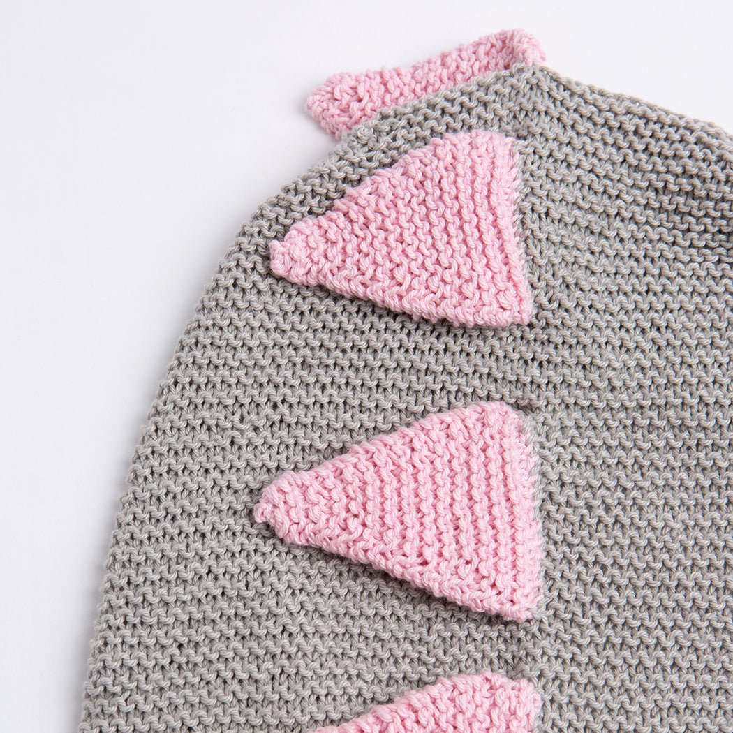Baby Dinosaur Hooded Blanket Knitting Kit | Wool Couture