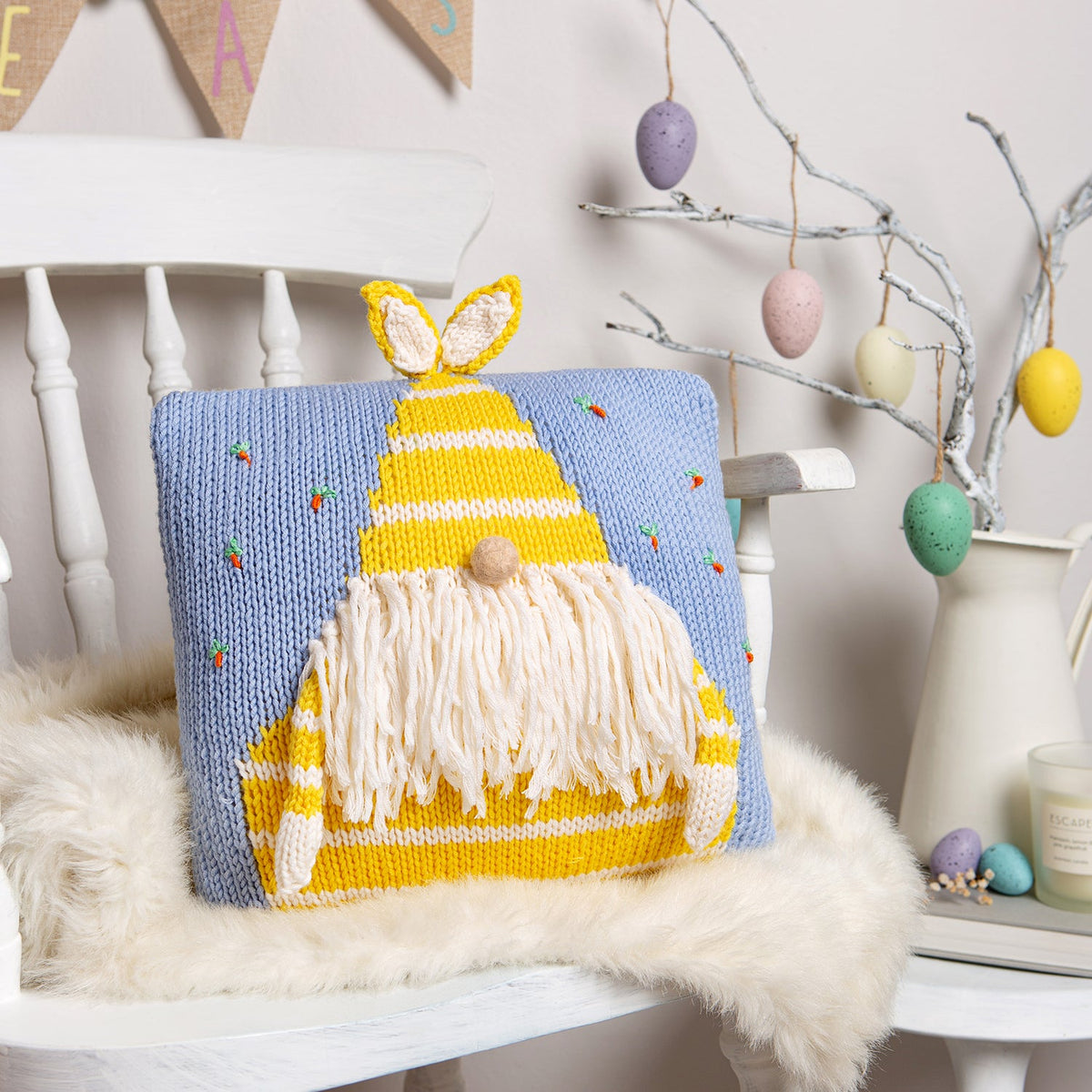Easter Gonk Cushion Cover Knitting Kit | Wool Couture
