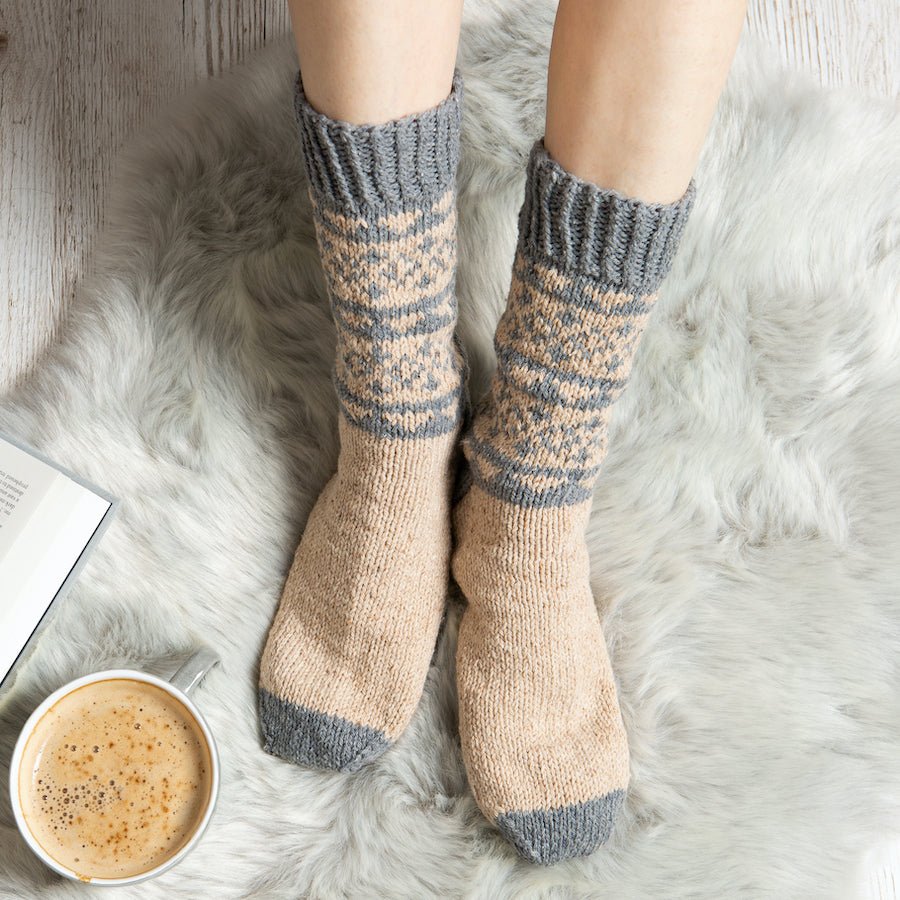 Fair Isle Socks Knitting Kit | Wool Couture