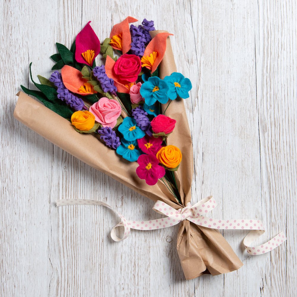 Felt Craft Kit A Bouquet of Flowers | Wool Couture Company