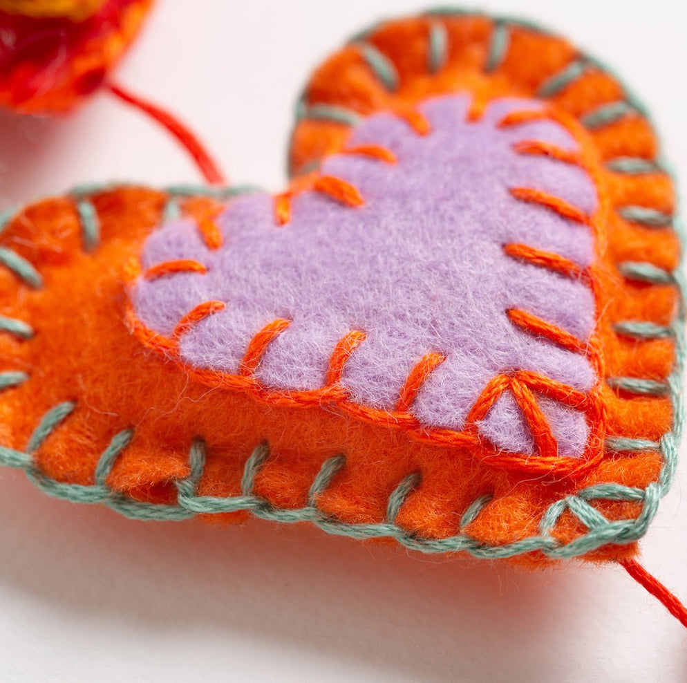 Handful of Hearts Felt Craft Kit | Wool Couture