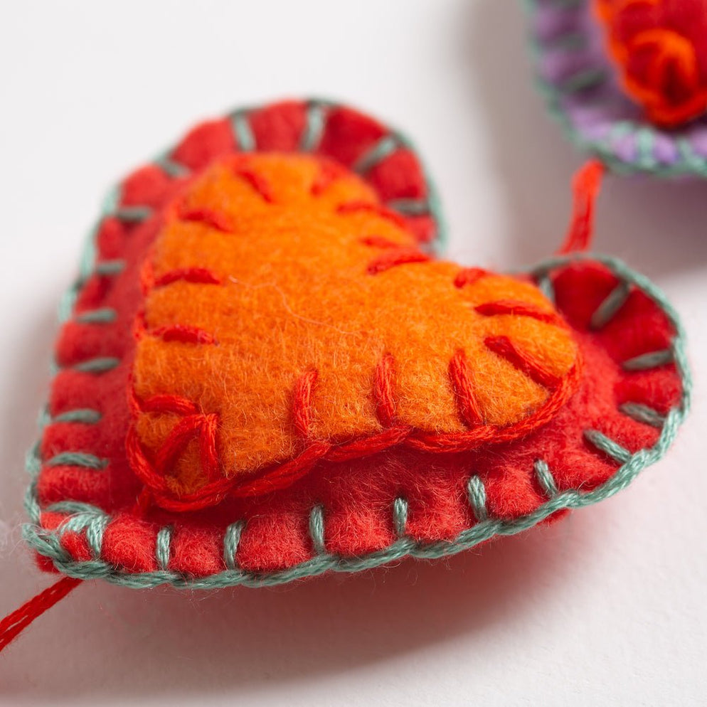 Handful of Hearts Felt Craft Kit | Wool Couture