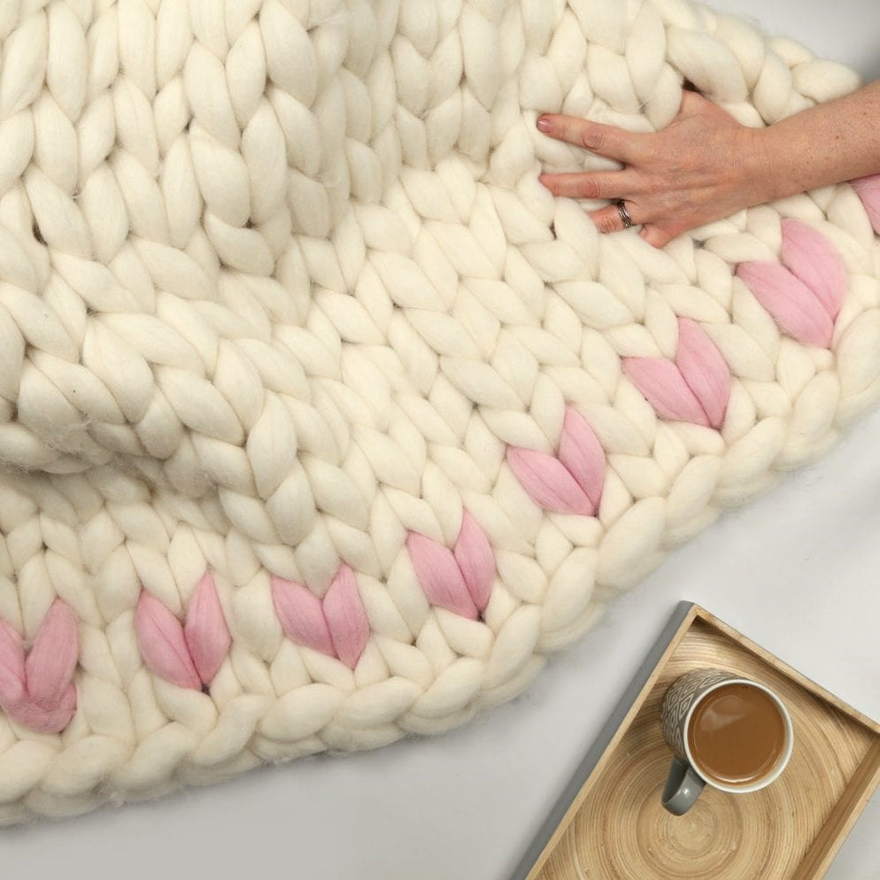 Heart Blanket Arm Knitting Kit | Wool Couture