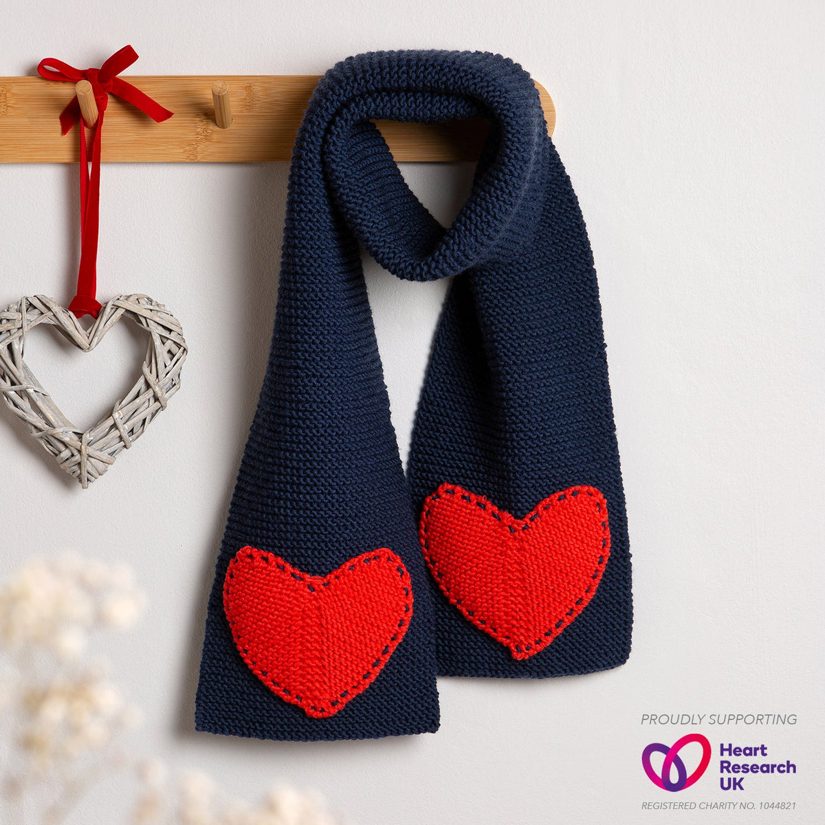 Heart Scarf Knitting Kit | Wool Couture