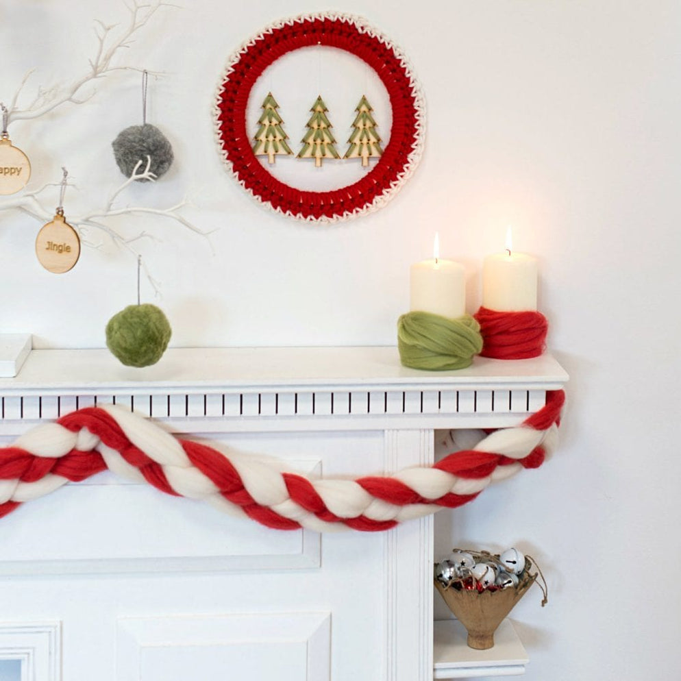 Jolly Festive Braided Garland Kit | Wool Couture