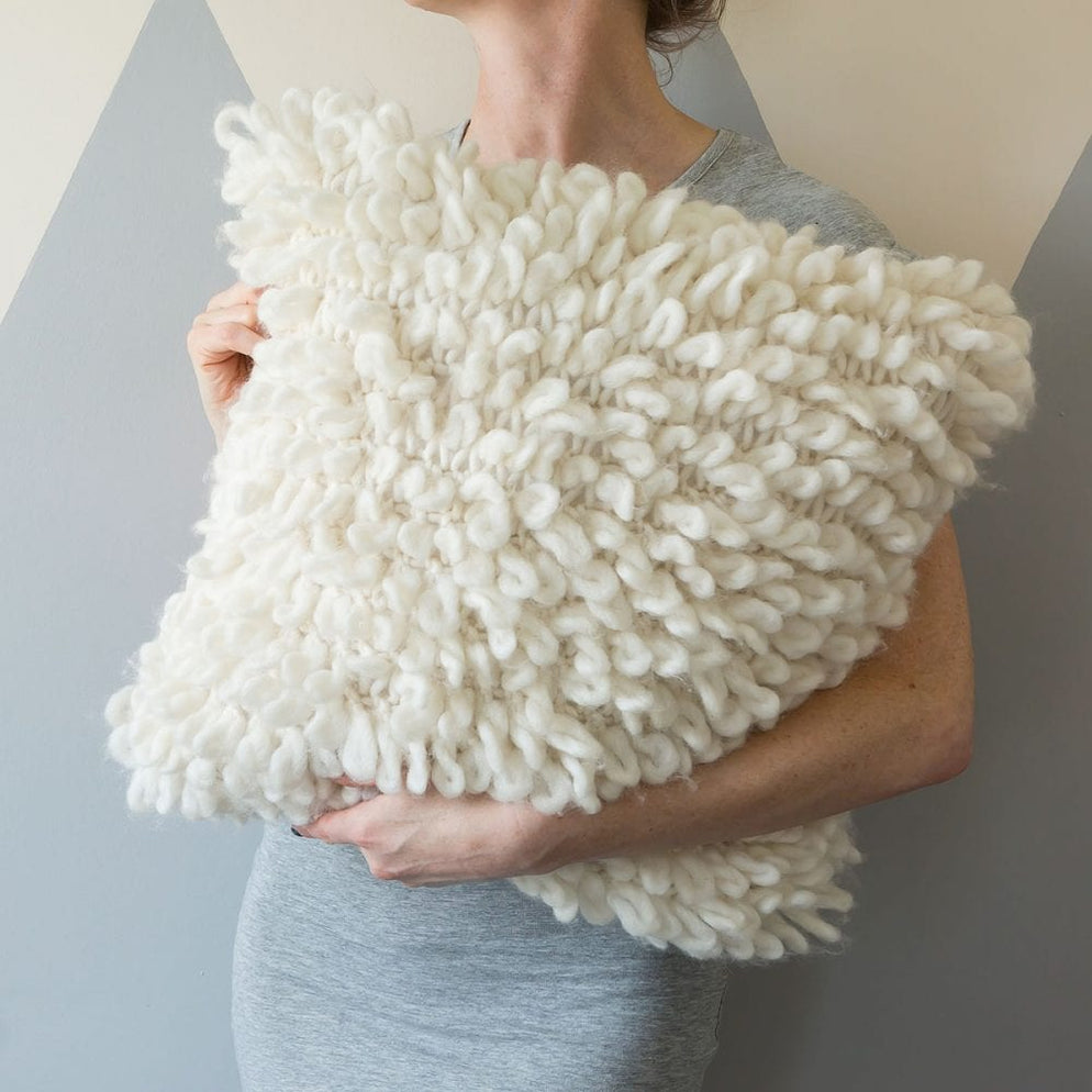 Loop Stitch Cushion Knitting Kit | Wool Couture