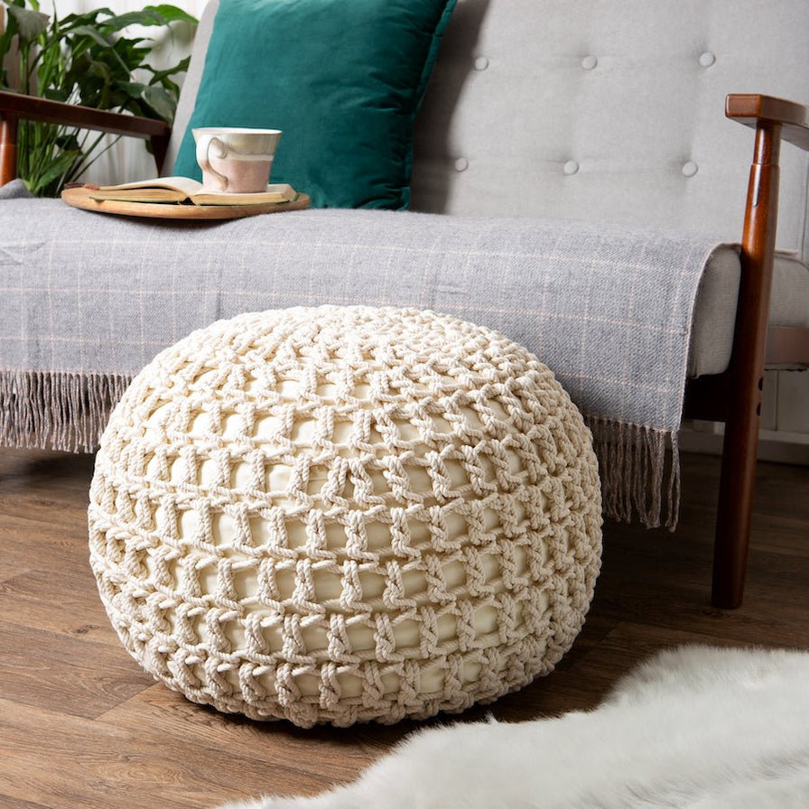 Macrame Pouffe Crochet Kit | Wool Couture