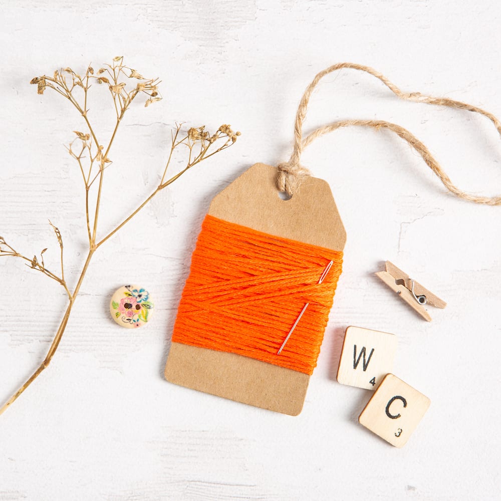 Orange Embroidery Thread Floss 608 | Wool Couture