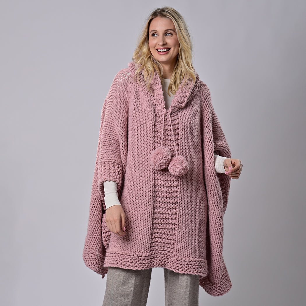 Hooded Poncho Knitting Kit | Wool Couture Company