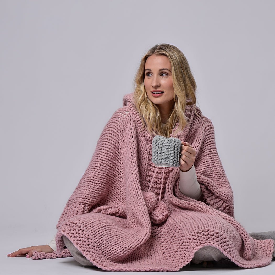 Hooded Poncho Knitting Kit | Wool Couture Company