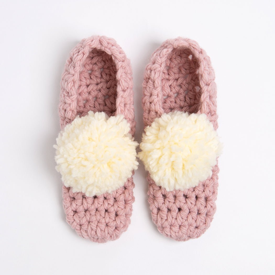 Slippers Crochet Kit + Pocket Book Of Crochet | Wool Couture
