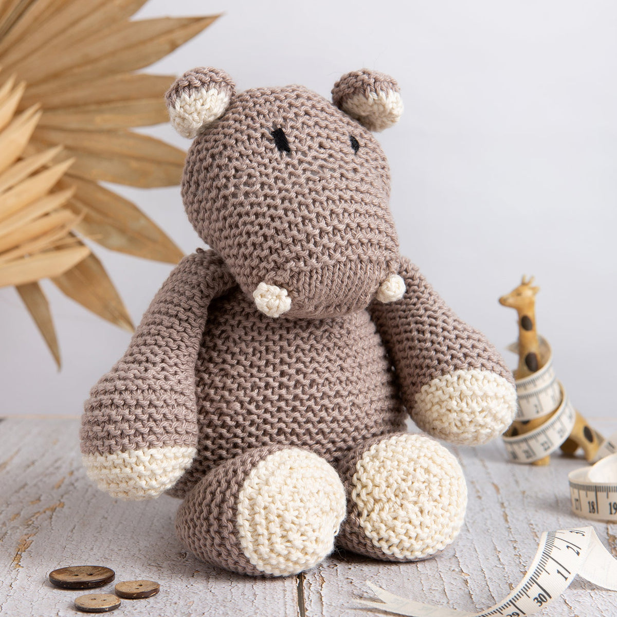 Sophia The Hippo - Cotton Knitting Kit | Wool Couture