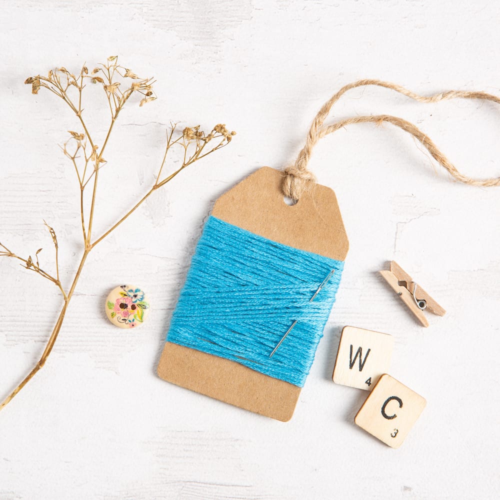 Turquoise Blue Embroidery Thread Floss 3845 | Wool Couture