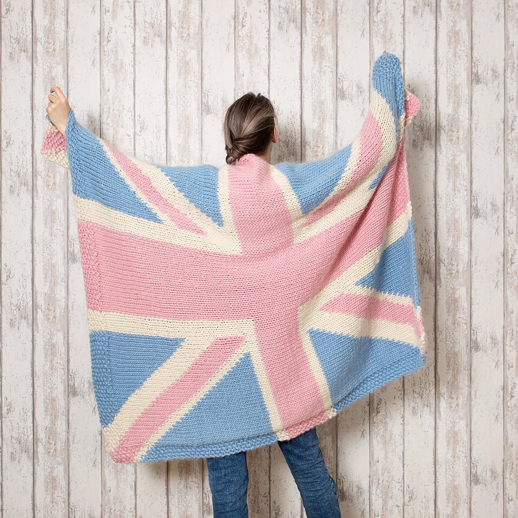 Union Jack Blanket Pastel - Knitting Kit | Wool Couture